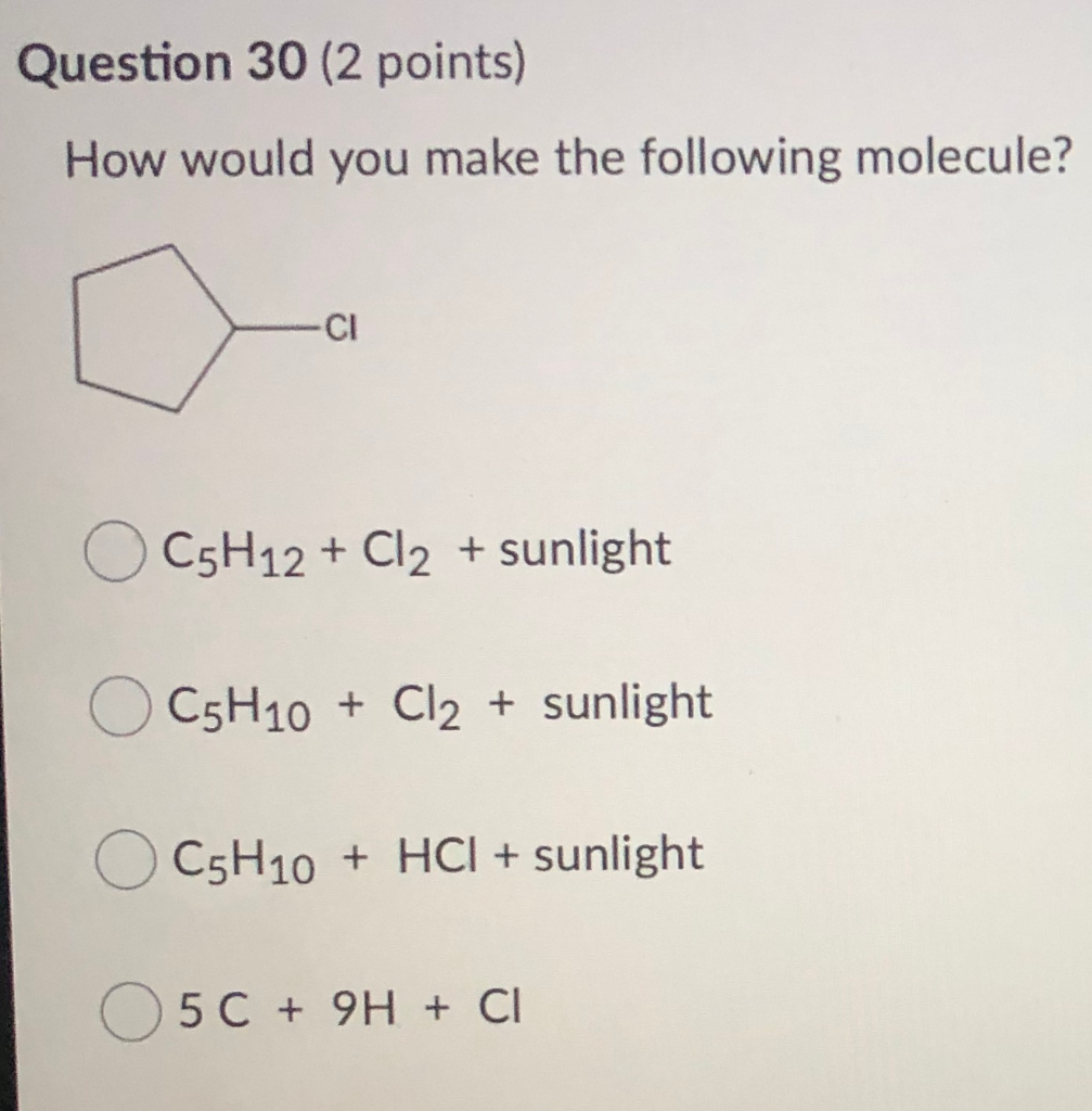 Solved Question 30 (2 points) How would you make the | Chegg.com