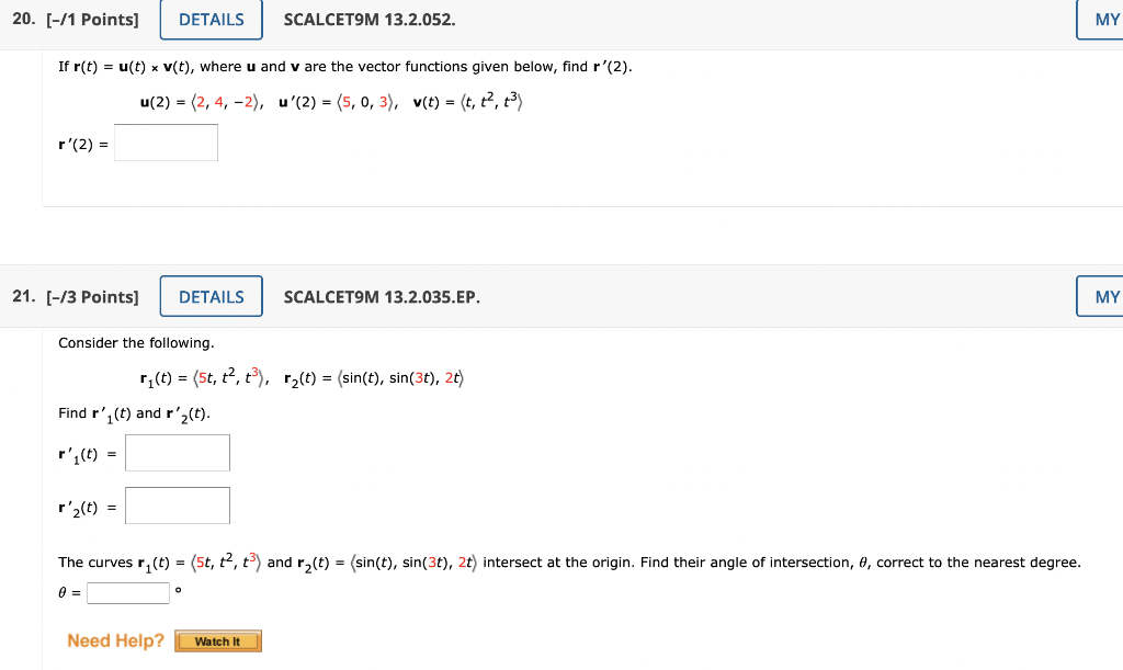 Solved 1) If r(t) = u(t) ⨯ v(t), where u and v are the | Chegg.com