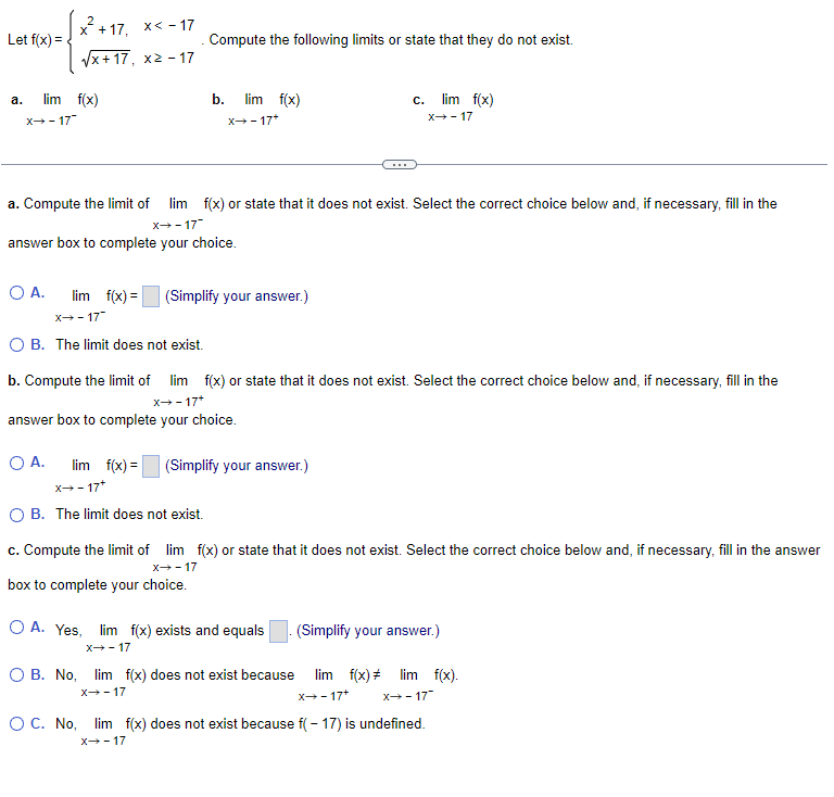 Solved Let f(x)={x2+17,x+17,x