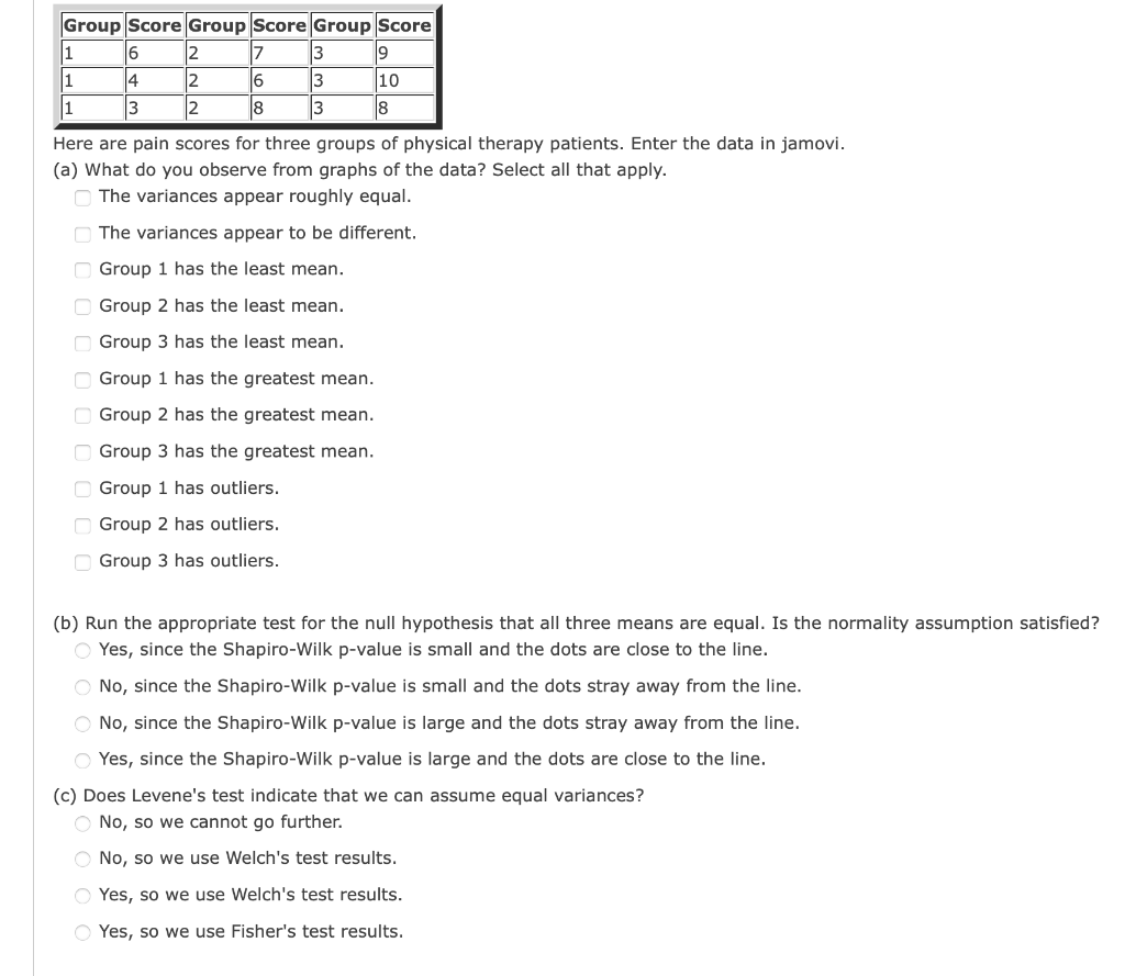 Solved Group Score Group Score Group Score 1 6 2 7 3 9 1 4 2 | Chegg.com