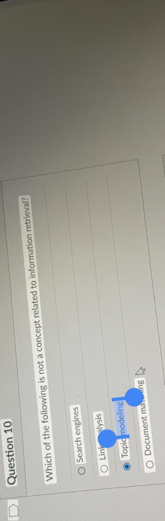 Solved Which of the following is not a concept related to | Chegg.com