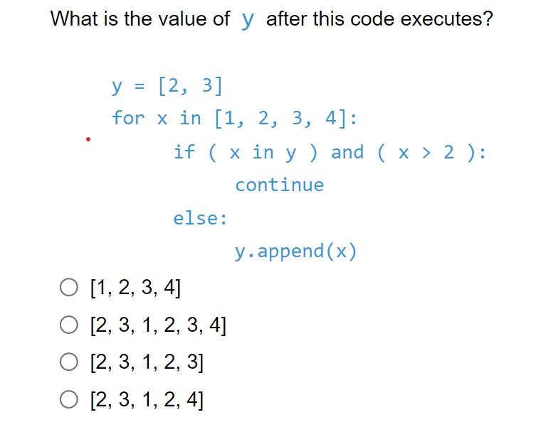 Solved What Is The Value Of Y After This Code Executes 