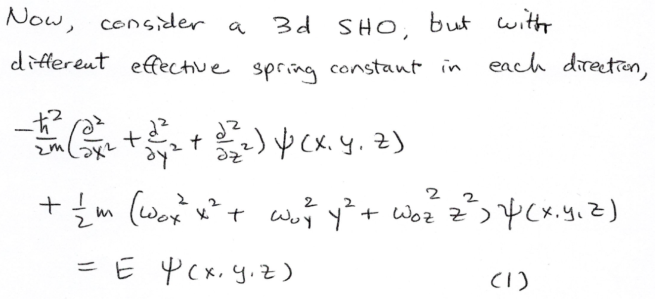 Solved IV. For 1d SHO, the following Schrödinger pts. | Chegg.com