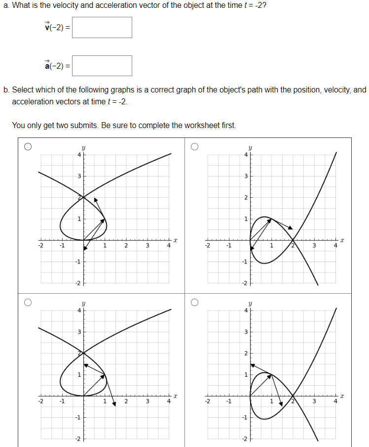 Solved The path of an object is given by the position vector | Chegg.com