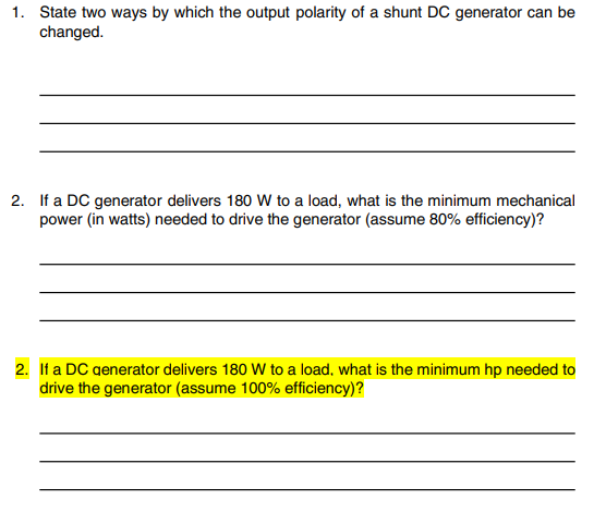 Solved 1. State two ways by which the output polarity of a | Chegg.com