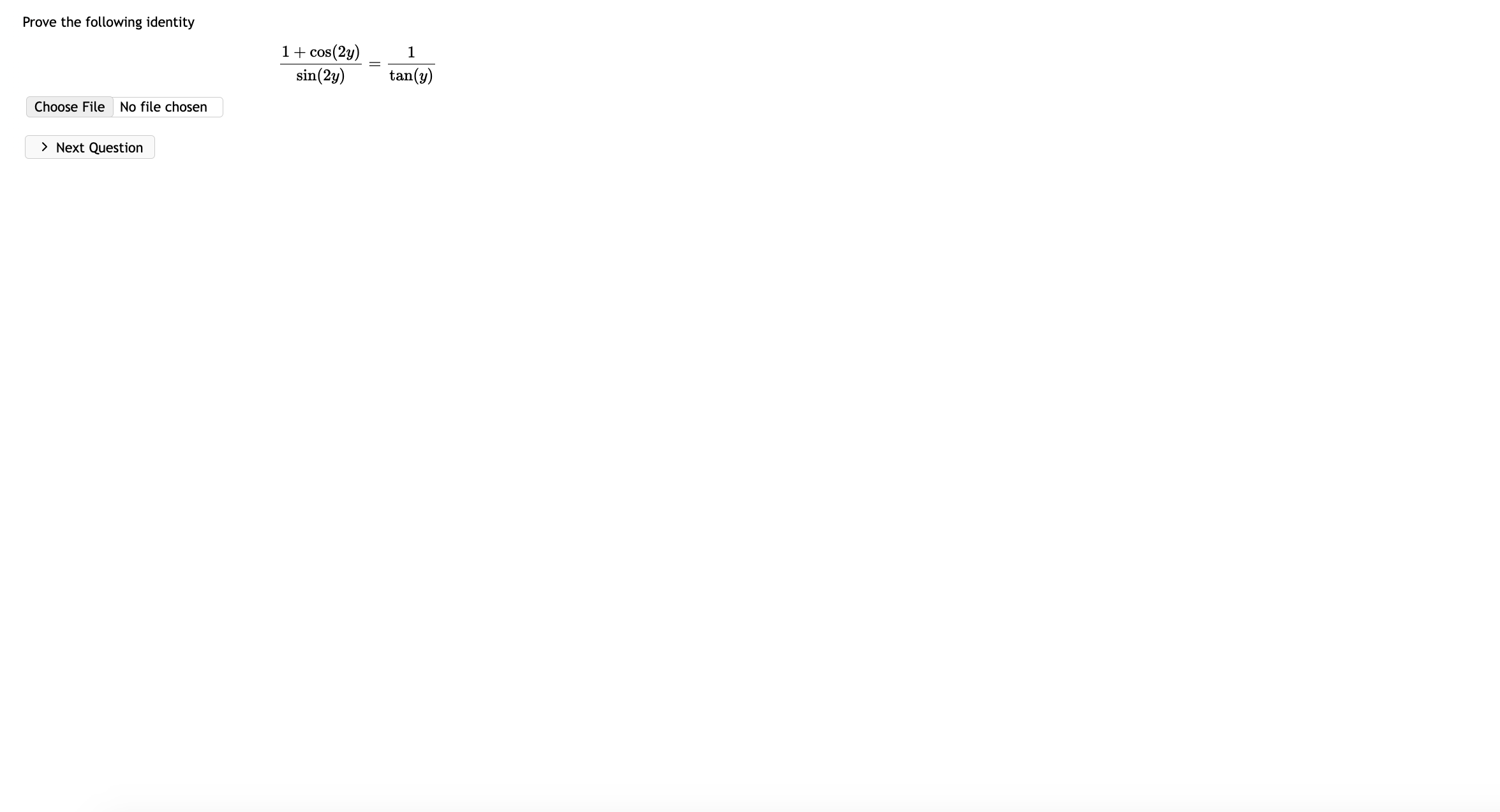 Solved Prove the following identity | Chegg.com