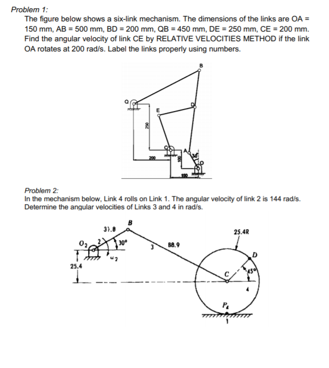 Solved Problem 1: The figure below shows a six-link | Chegg.com