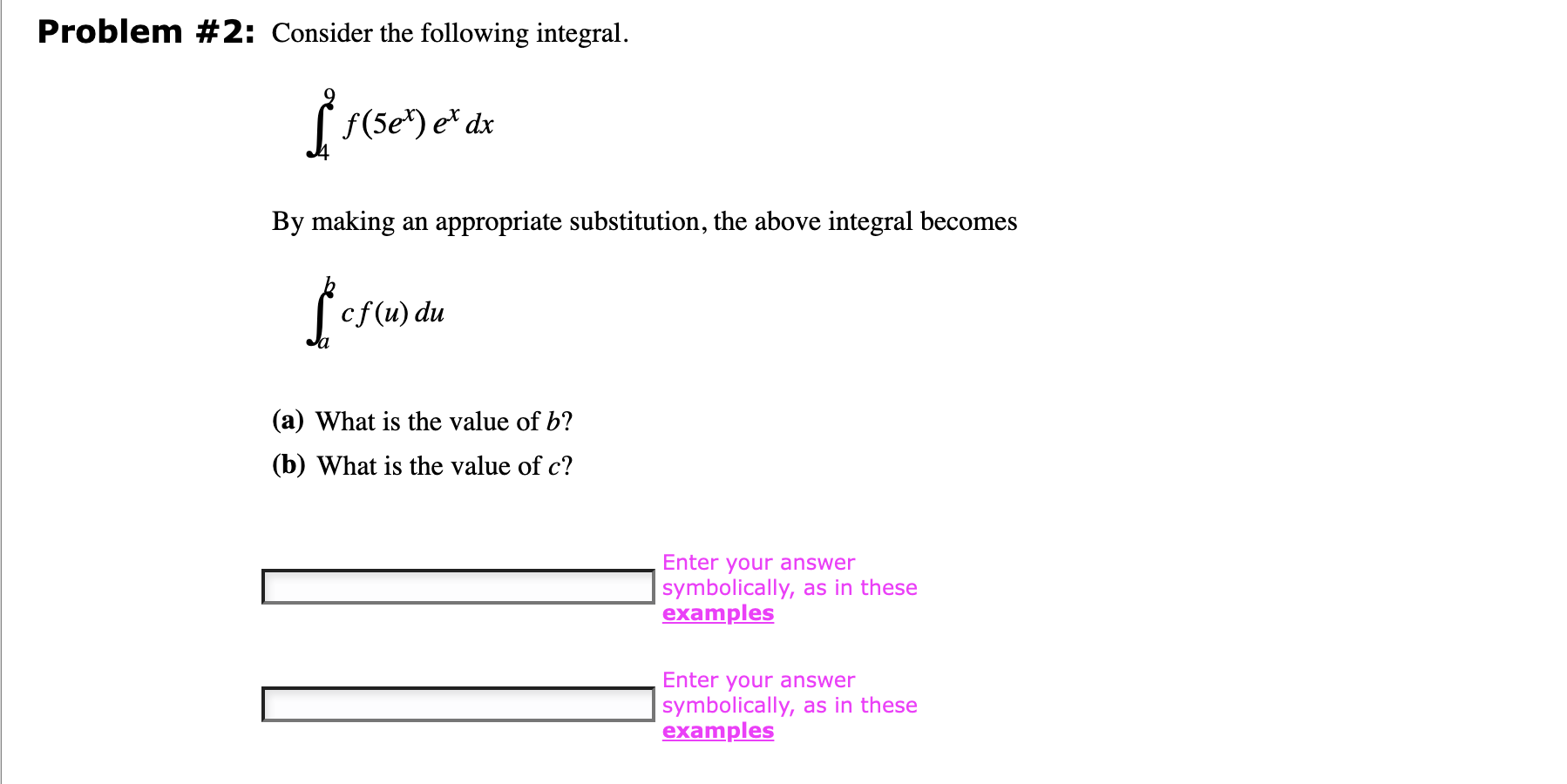 Solved Problem \# 2: Consider the following integral. | Chegg.com