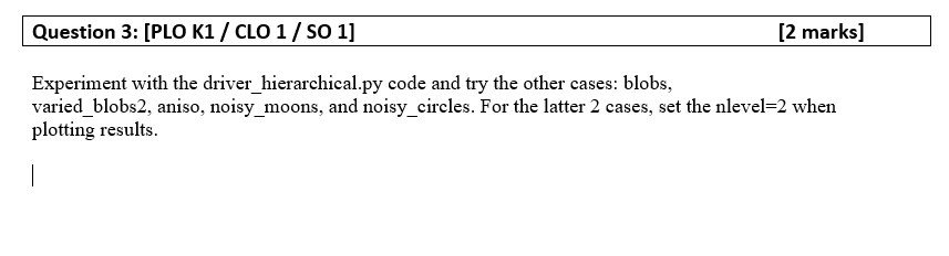 Solved Experiment with the driver_hierarchical.py code and | Chegg.com