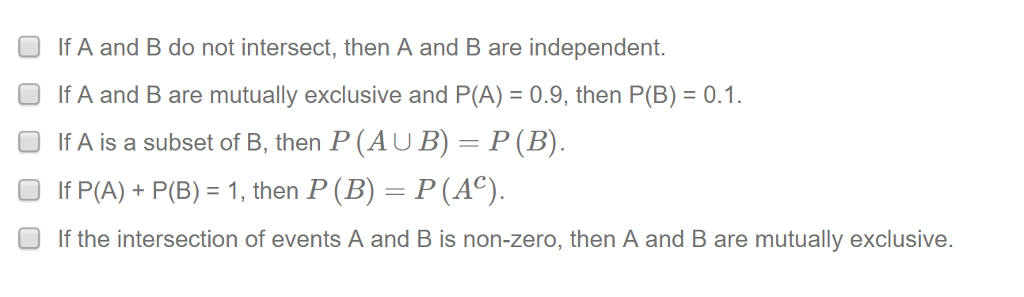 Solved Which of the following statements are TRUE? (Assume | Chegg.com