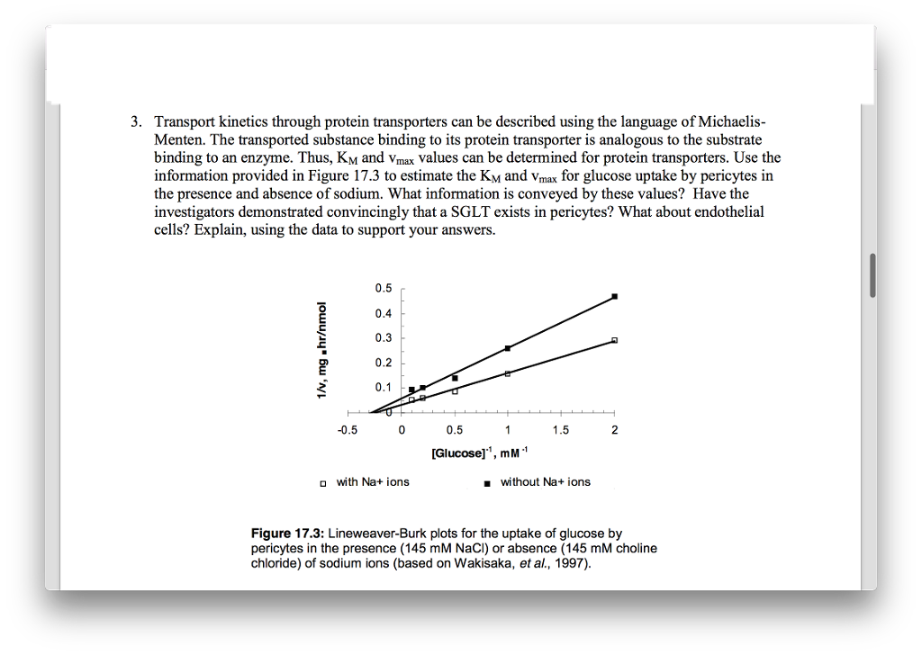 3. Transport kinetics through protein transporters | Chegg.com