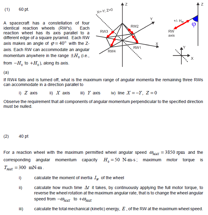 Solved A spacecraft has a constellation of fouridentical | Chegg.com