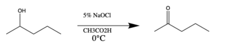 Solved он 5% NaOCI CH3CO2H 0°C | Chegg.com
