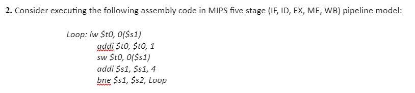 Solved 2. Consider executing the following assembly code in | Chegg.com