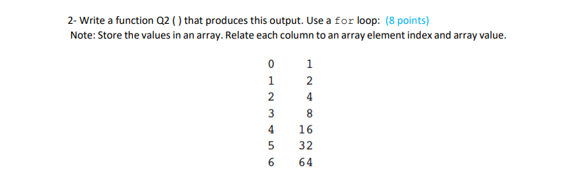 Solved Each problem must be written as a separate function | Chegg.com