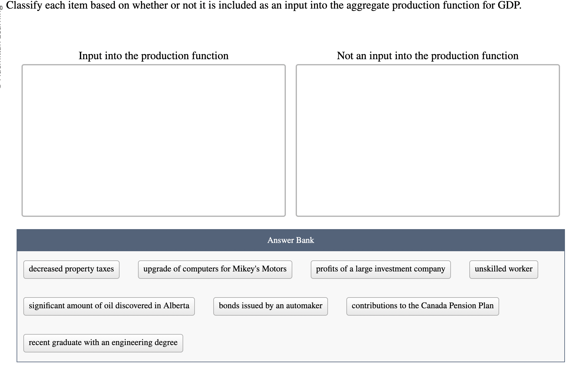 Solved Classify each item based on whether or not it is | Chegg.com