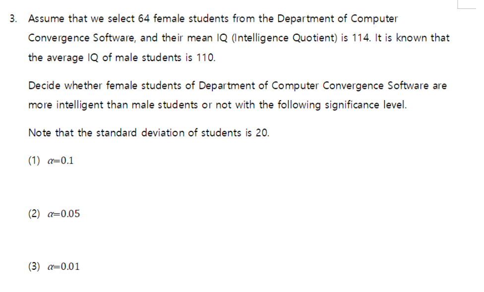 Solved 3. Assume that we select 64 female students from the | Chegg.com