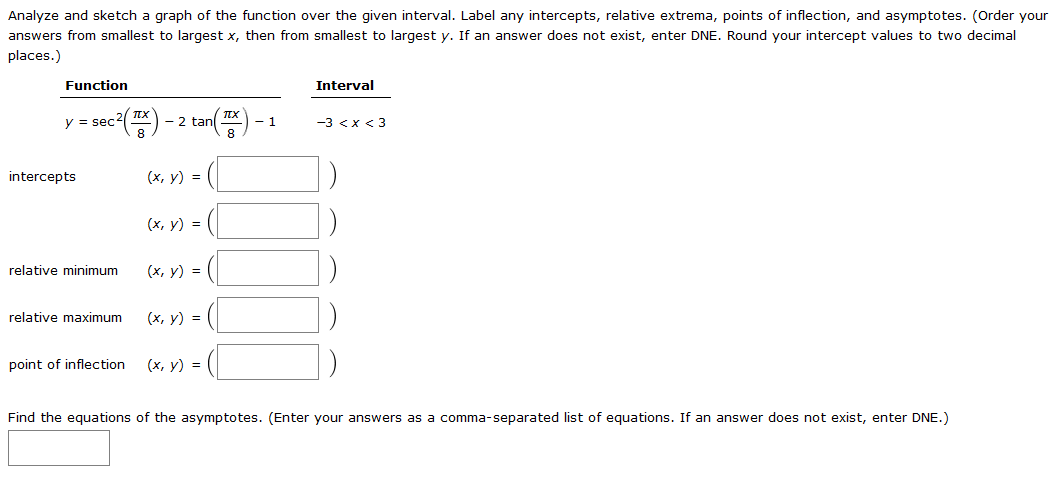 Solved Analyze and sketch a graph of the function over the | Chegg.com