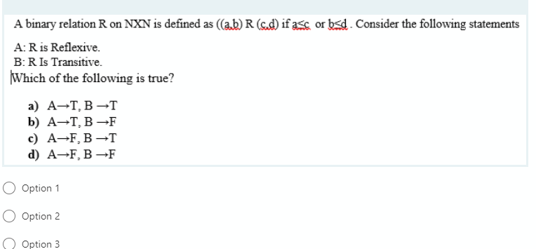 Solved A binary relation R on NXN is defined as ((a.b) R | Chegg.com