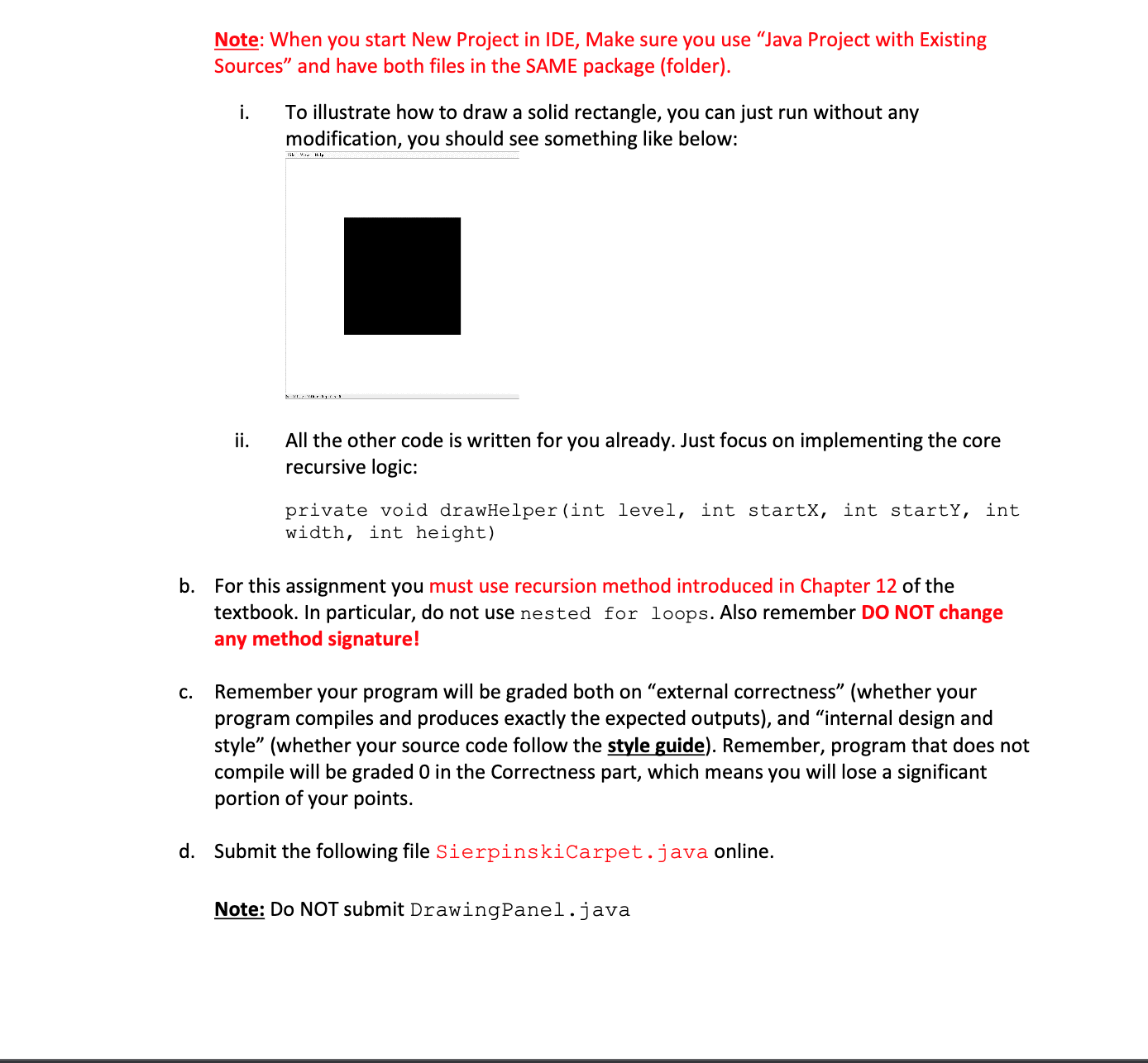 Solved (40 points) "Recursion" For this project, you are | Chegg.com