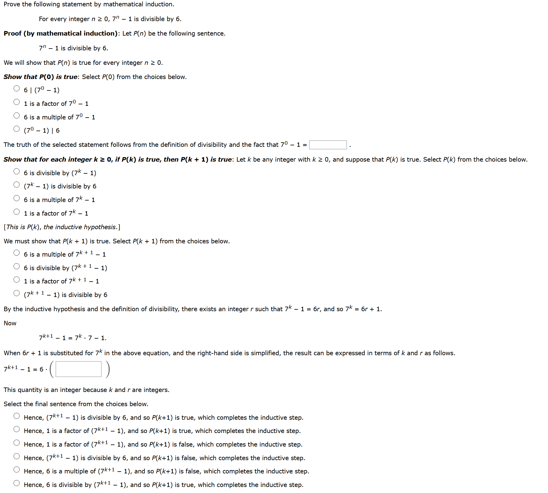 Solved Prove the following statement by mathematical | Chegg.com