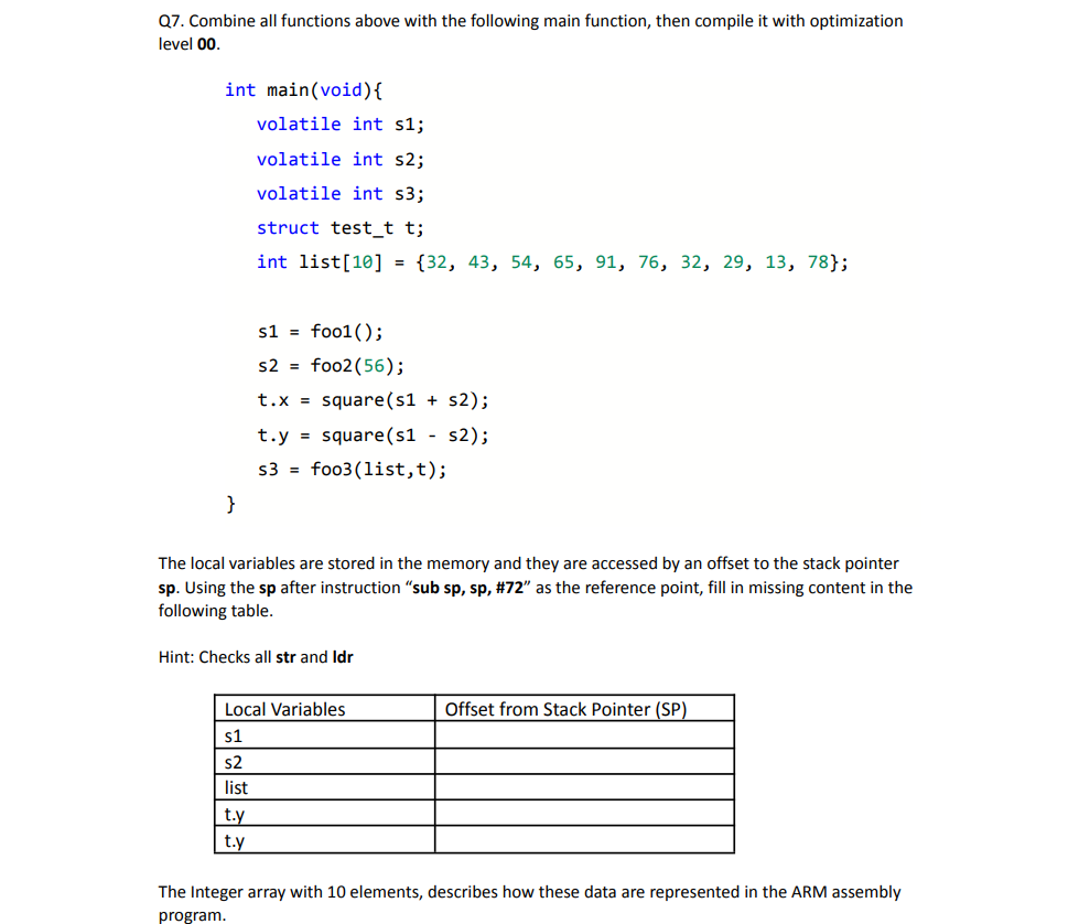 Solved Q7. Combine all functions above with the following | Chegg.com