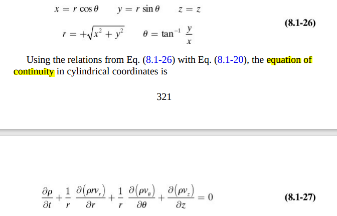Solved 8.1-2. Change of Coordinates for Continuity Equation. | Chegg.com