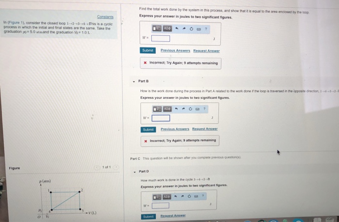 Find the total work done by the system in this | Chegg.com