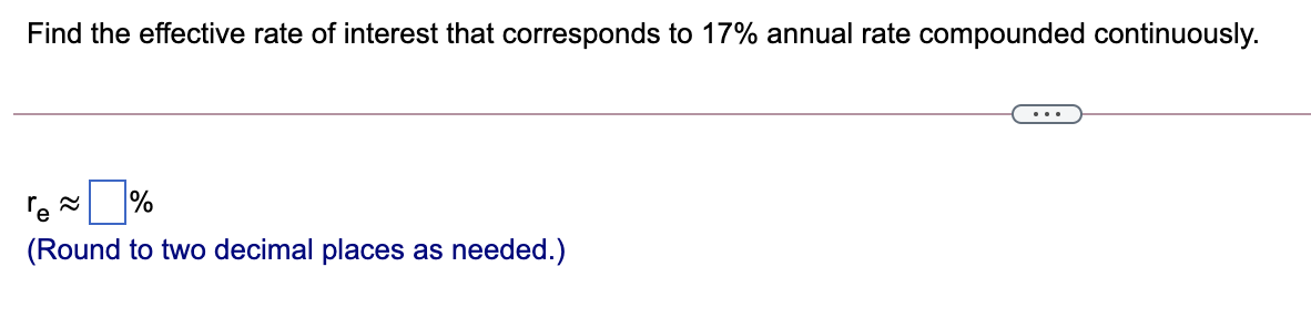 Solved Find the effective rate of interest that corresponds | Chegg.com