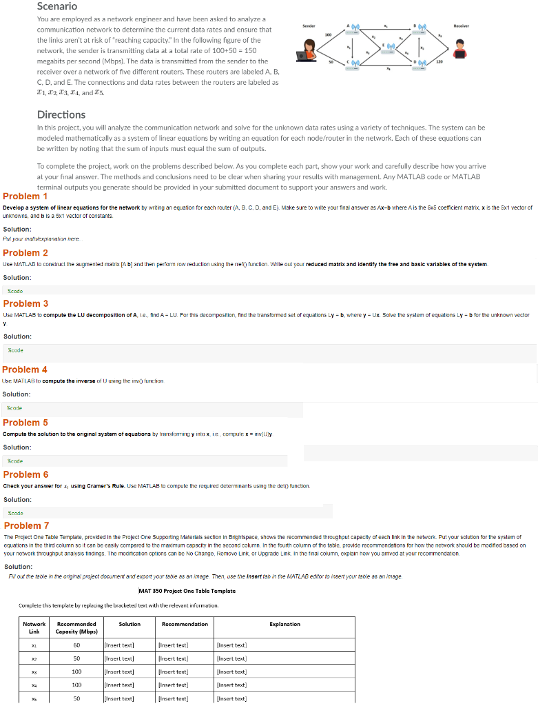 Solved Sender Receiver Scenario You are employed as a | Chegg.com