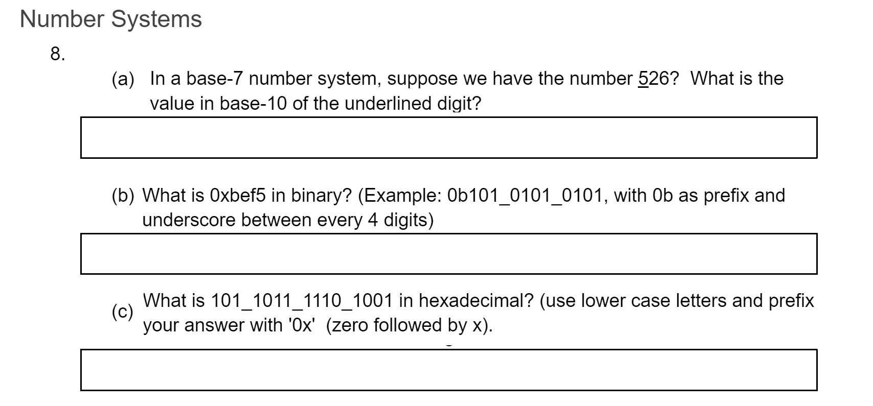 Solved Number Systems(a) ﻿In a base-7 ﻿number system, | Chegg.com