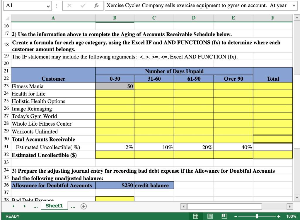 Solved 3 Required: 1) Calculate the number of days unpaid, | Chegg.com