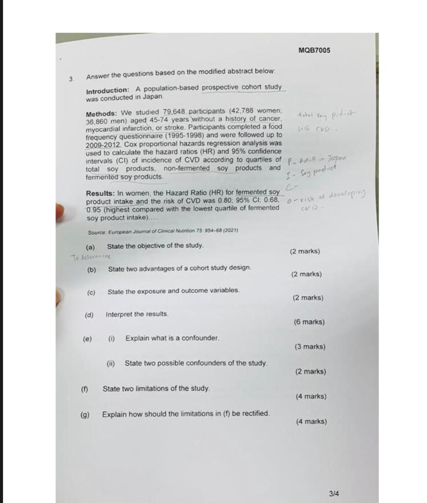 Solved Answer the questions based on the modified abstract | Chegg.com