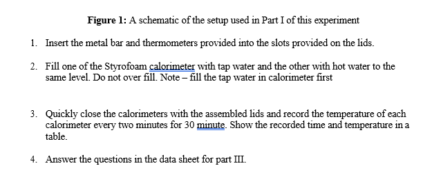 Part III - Heat Flow In this part of the experiment | Chegg.com