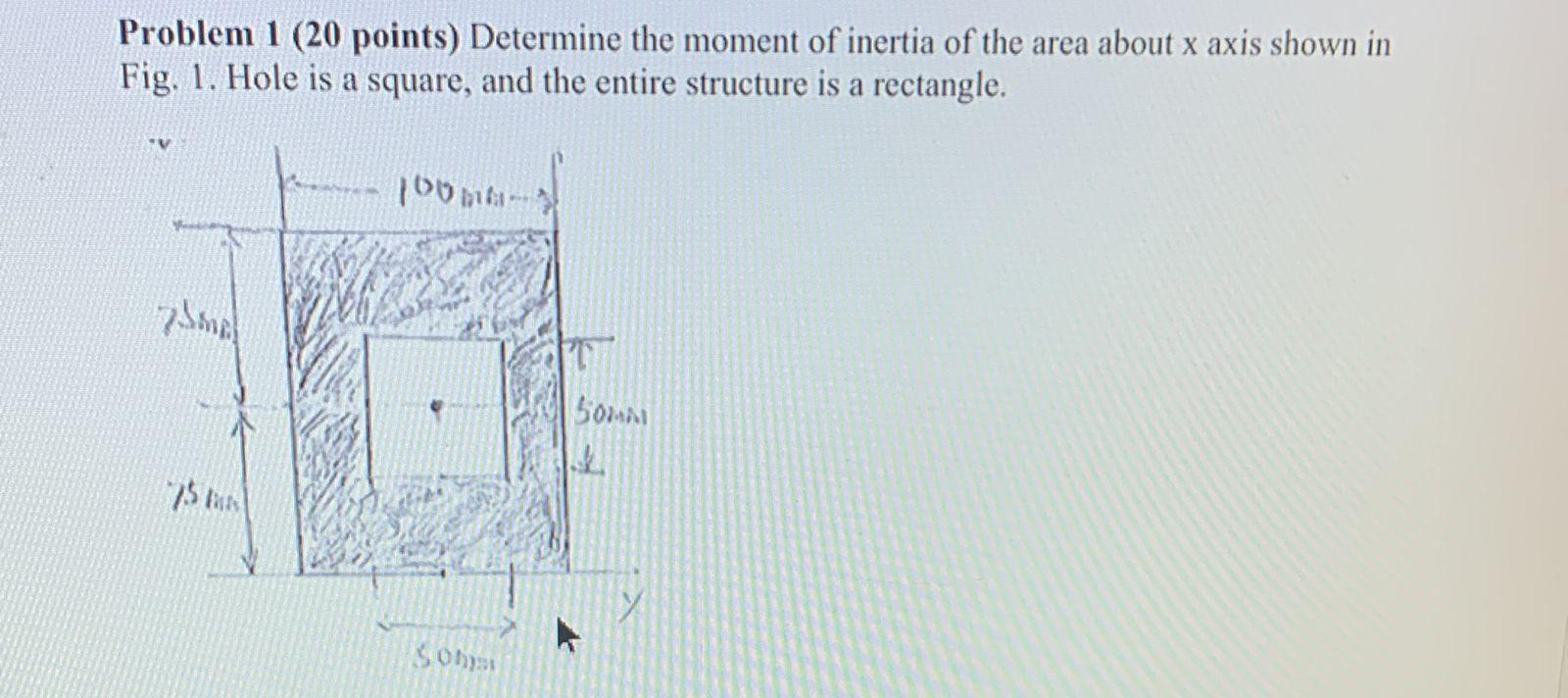 Solved Problem 1 ( 20 points) Determine the moment of | Chegg.com