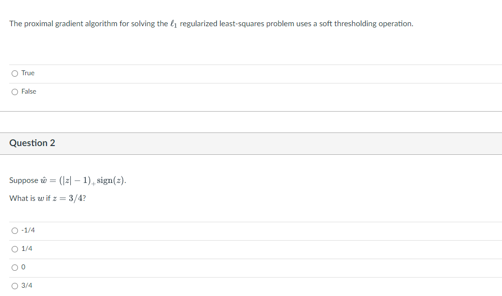 Solved The Proximal Gradient Algorithm For Solving The Li