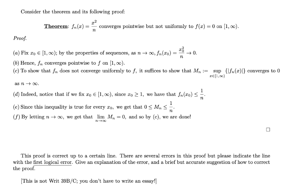 Solved Consider the theorem and its following proof: 2 | Chegg.com