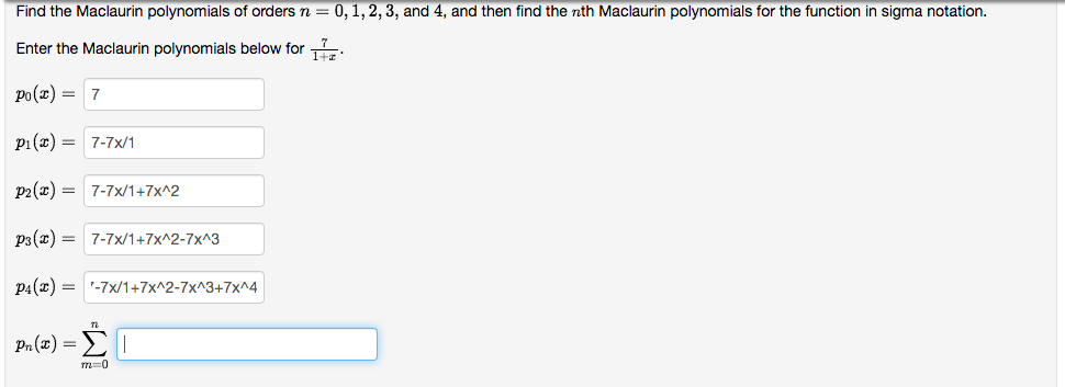 Solved Find the Maclaurin polynomials of orders n=0,1,2,3, | Chegg.com