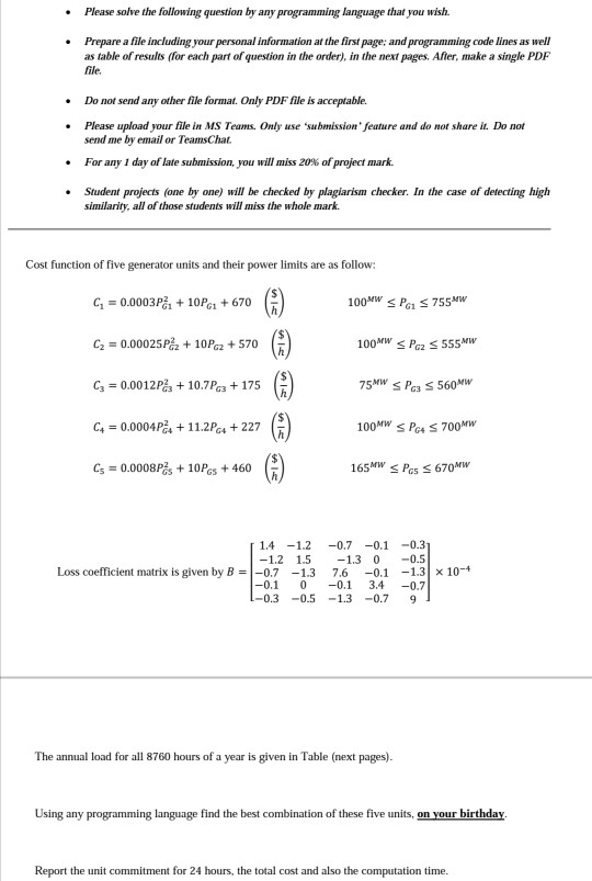 Please solve the following question by any | Chegg.com