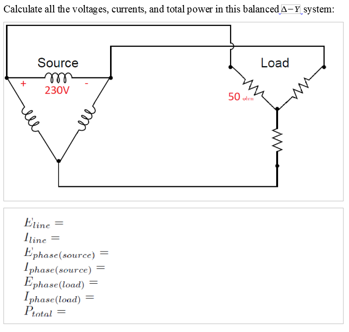 Solved Calculate all the voltages, currents, and total power | Chegg.com