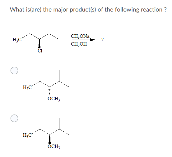 Solved What is(are) the major product(s) of the following | Chegg.com