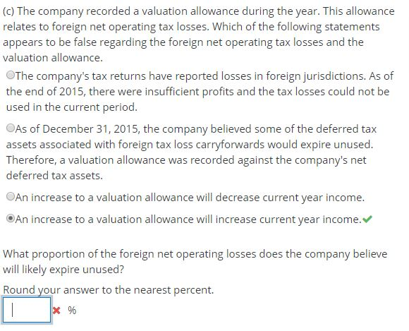 Analyzing and Interpreting Tax Footnote (Financial | Chegg.com