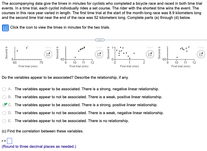 The accompanying data give the times in minutes for | Chegg.com