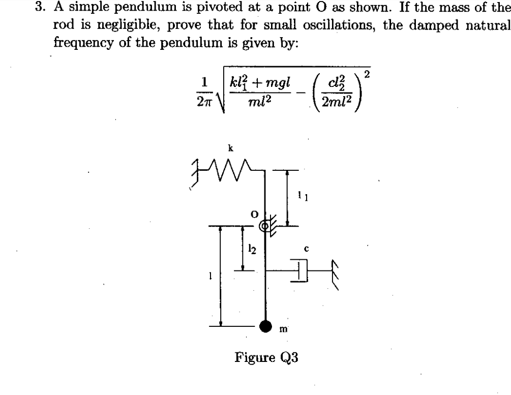 Solved A simple pendulum is ﻿pivoted at ﻿a point O as | Chegg.com