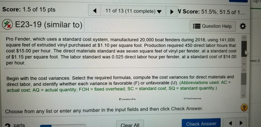 Solved ign Score: 1.5 of 15 pts 11 of 13 (11 complete) V | Chegg.com