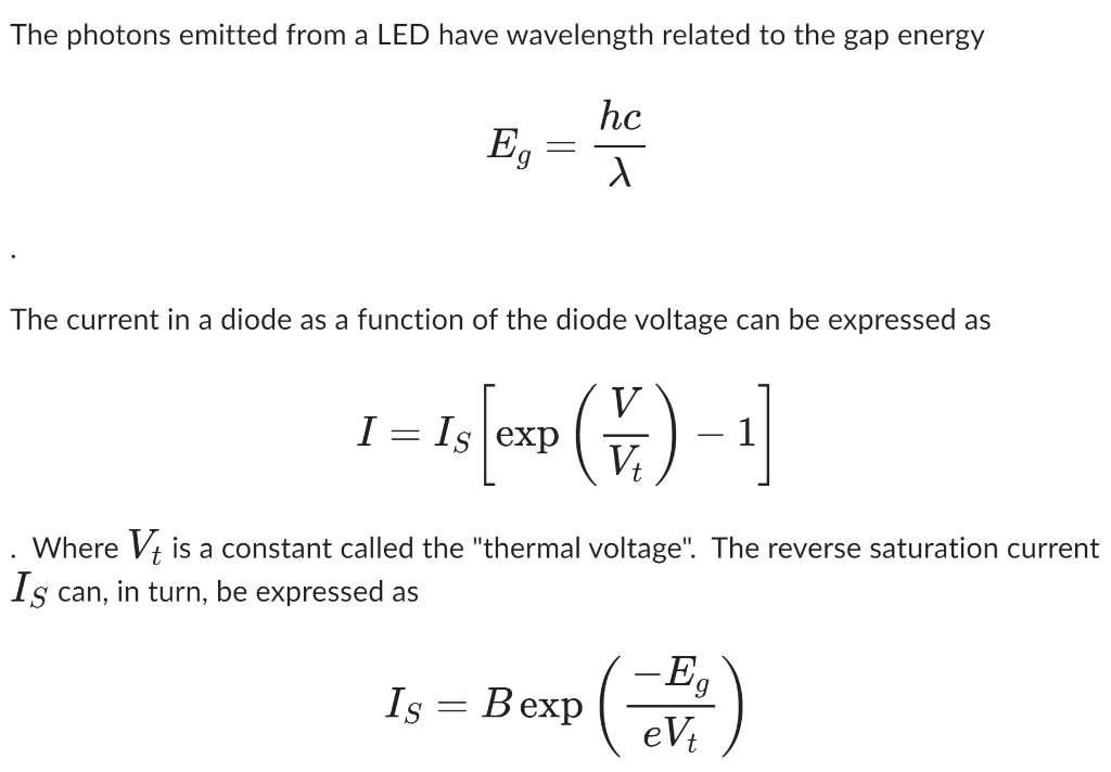 Solved The photons emitted from a LED have wavelength | Chegg.com