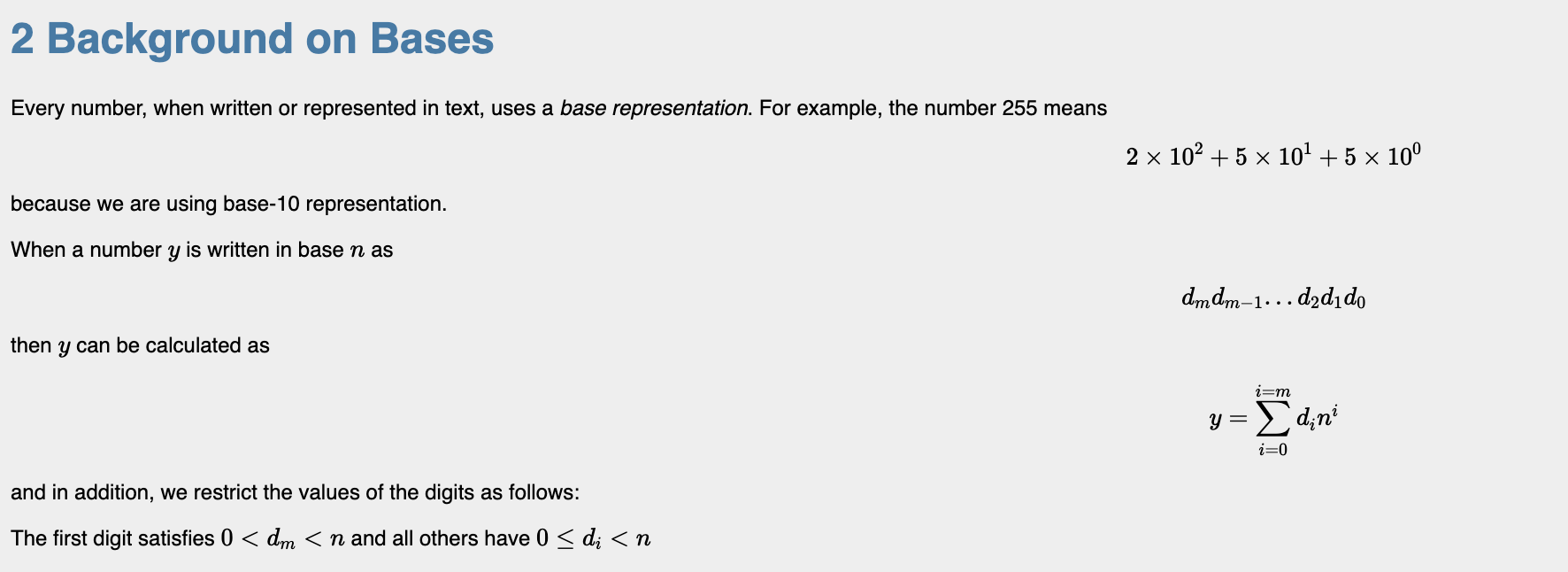 Solved 2 Background on Bases Every number, when written or | Chegg.com