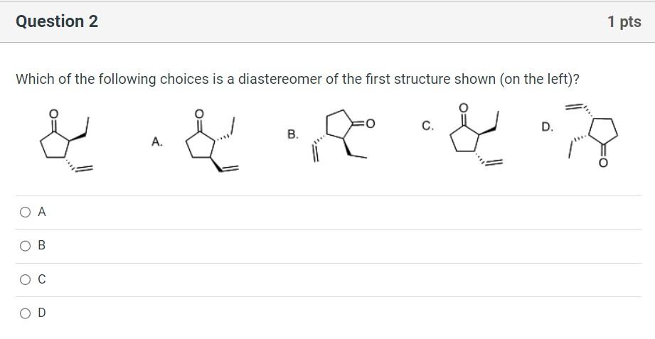 Solved Which of the following choices is a diastereomer of | Chegg.com