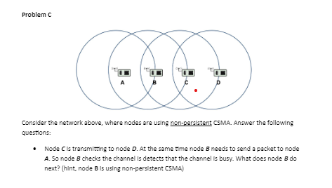Solved Problem C Conslder the network above, where nodes are | Chegg.com