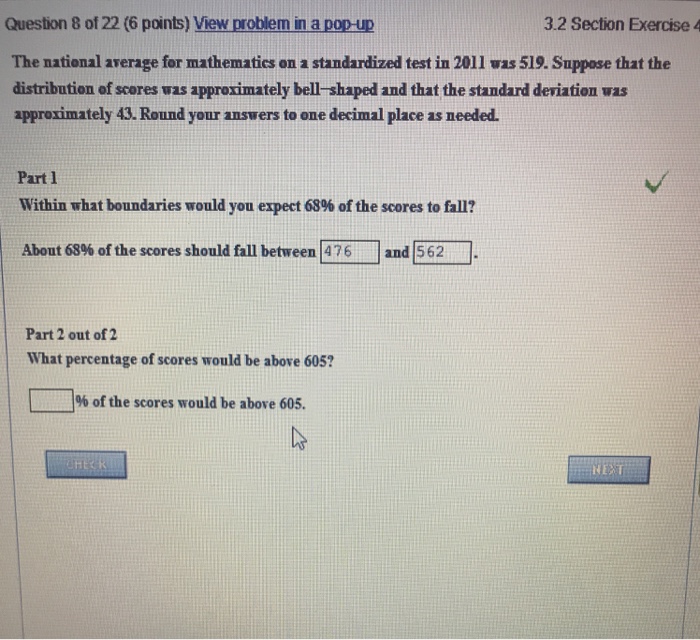 Solved Question 8 of 22 (6 points) View problem in a pop-up | Chegg.com
